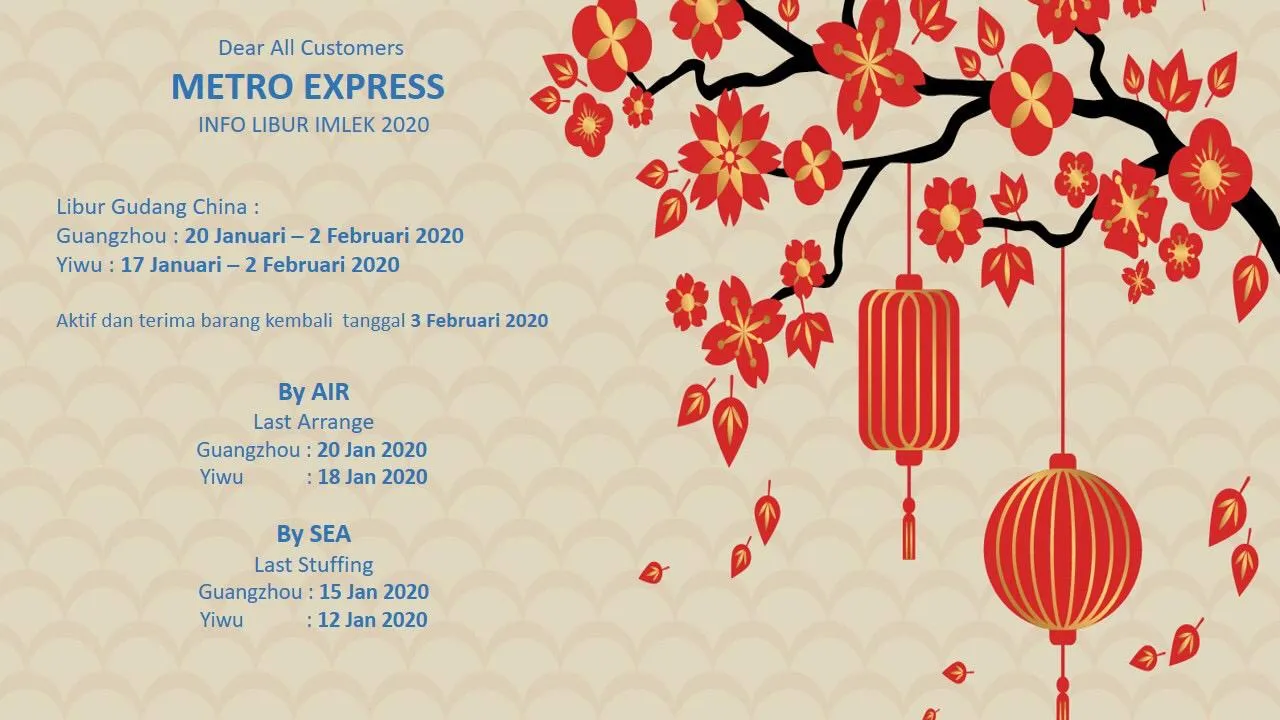 Pengumuman Libur Imlek | Artikel | Metro Express